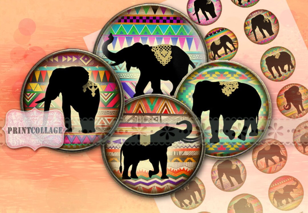 Digital Printable Sheet Cabochon Images 1.5 Inch 1inch 16,12mm Round ...