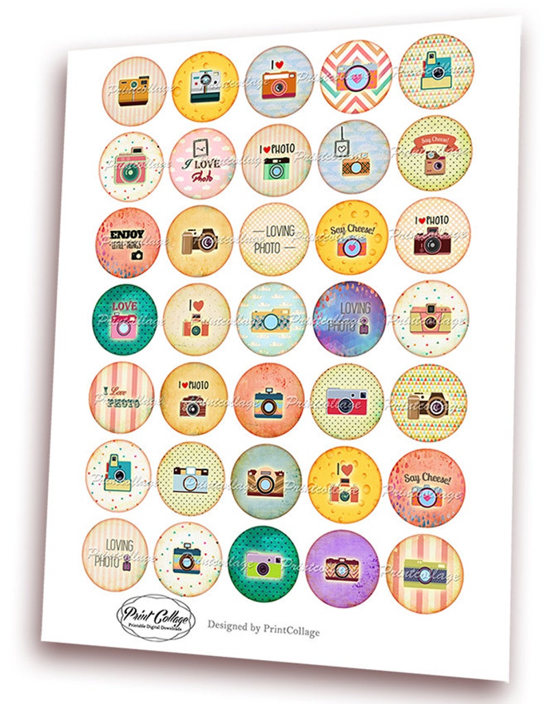 Buttons Pinback Digital Printable Images for Button Machine - Etsy