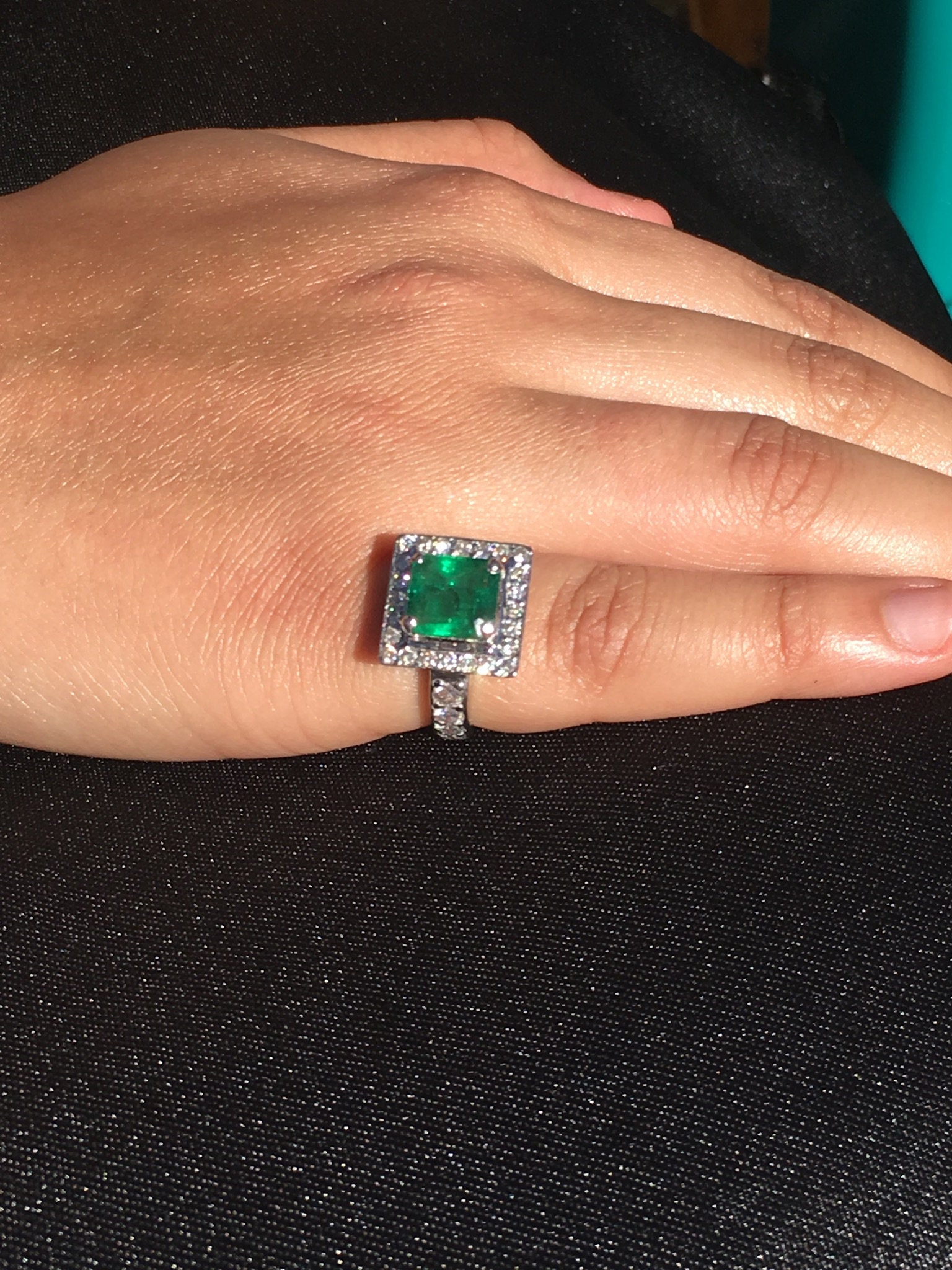 Emerald Ring Emerald Diamond Ring Certified Top Quality | Etsy