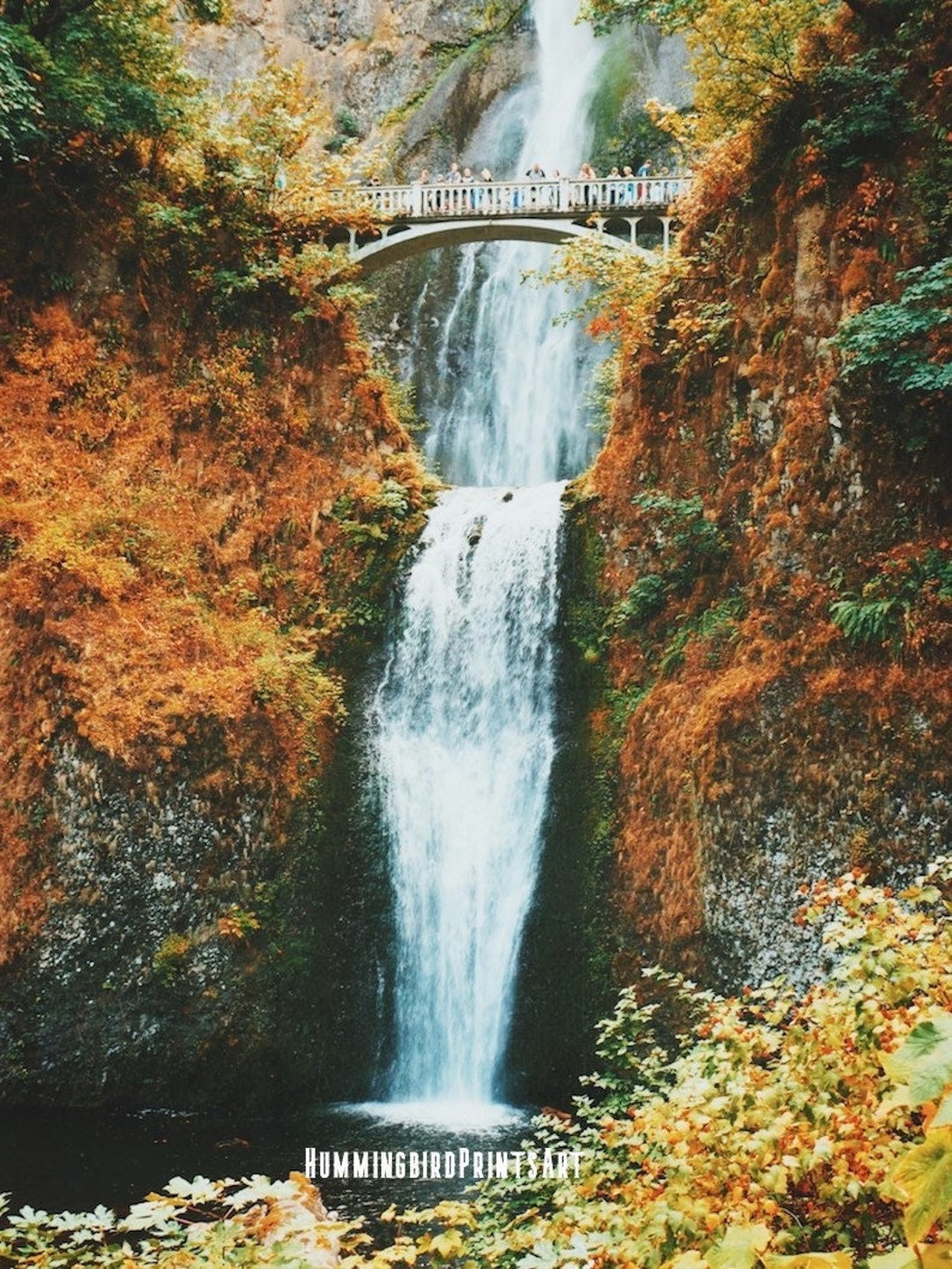 Multnomah Falls Print, PNW Wall Art, Oregon Poster, Oregon Print ...
