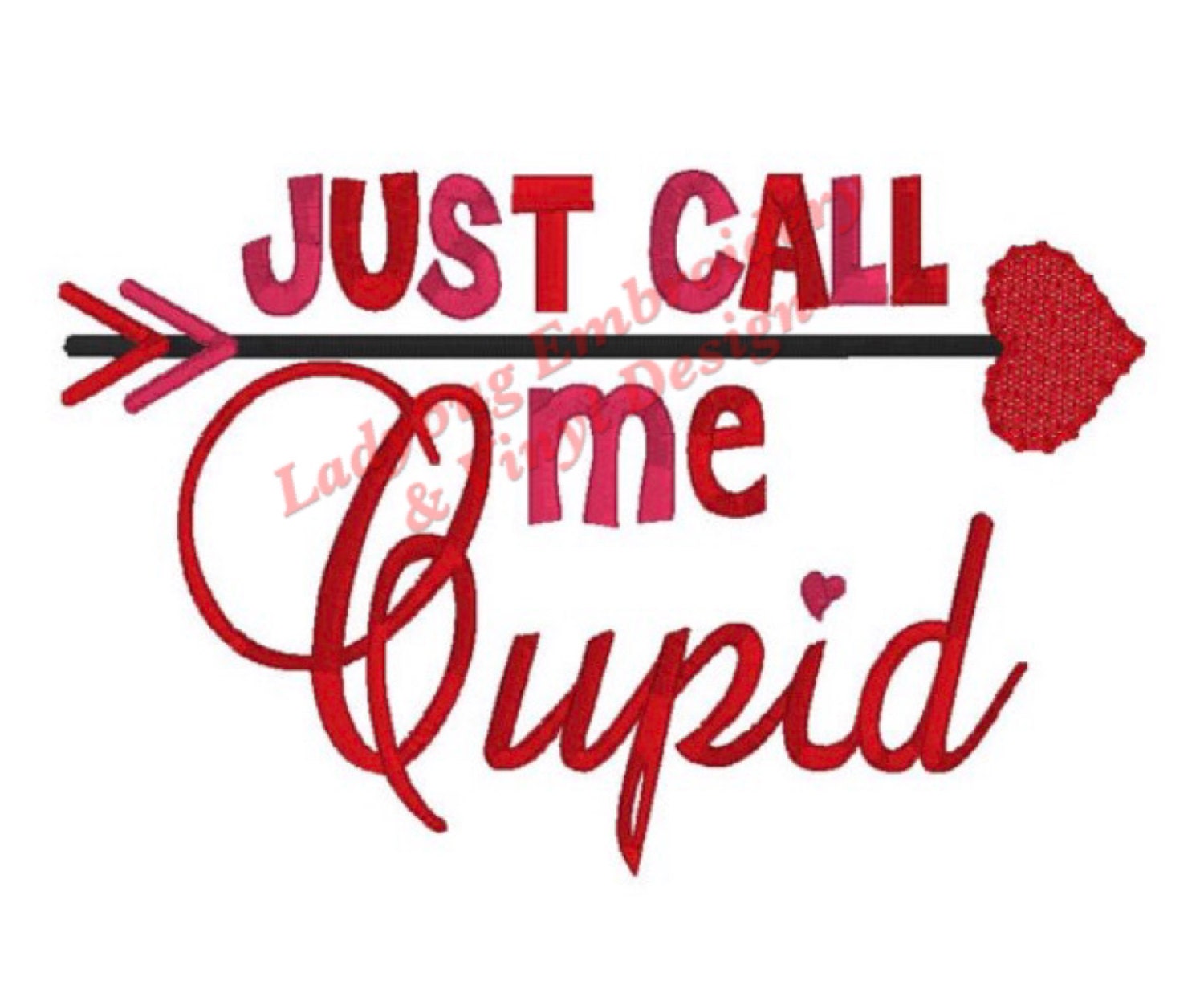 Just Call Me Cupid 5x7 Embroidery File - Etsy