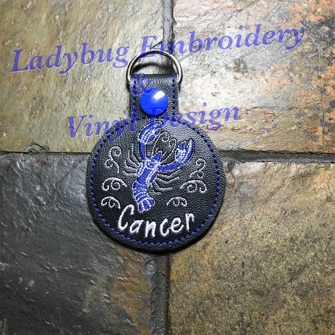 Cancer Zodiac Key Fob Design - Etsy