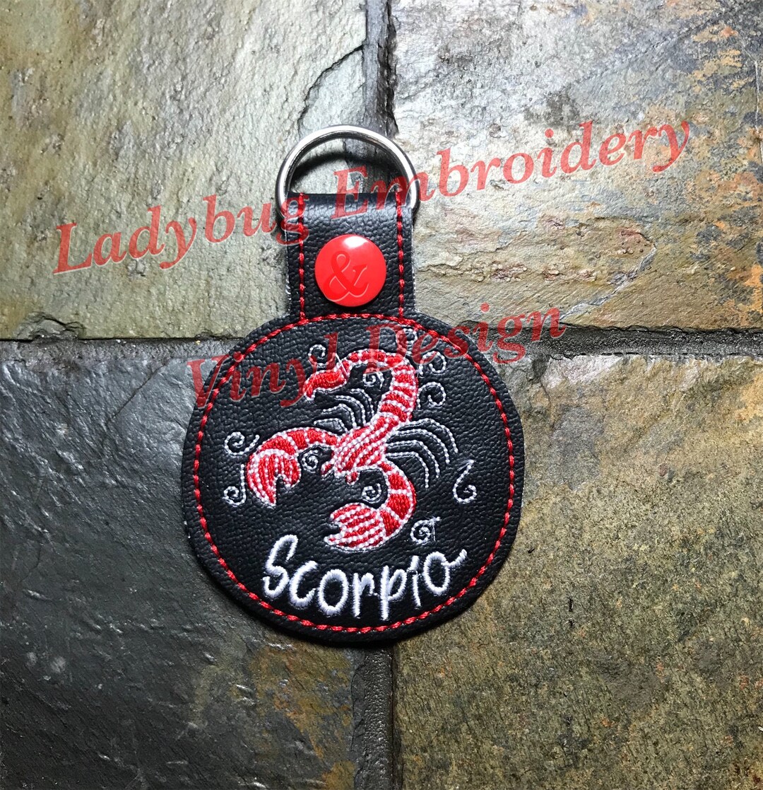 Scorpio Zodiac Key fob design - Etsy Canada