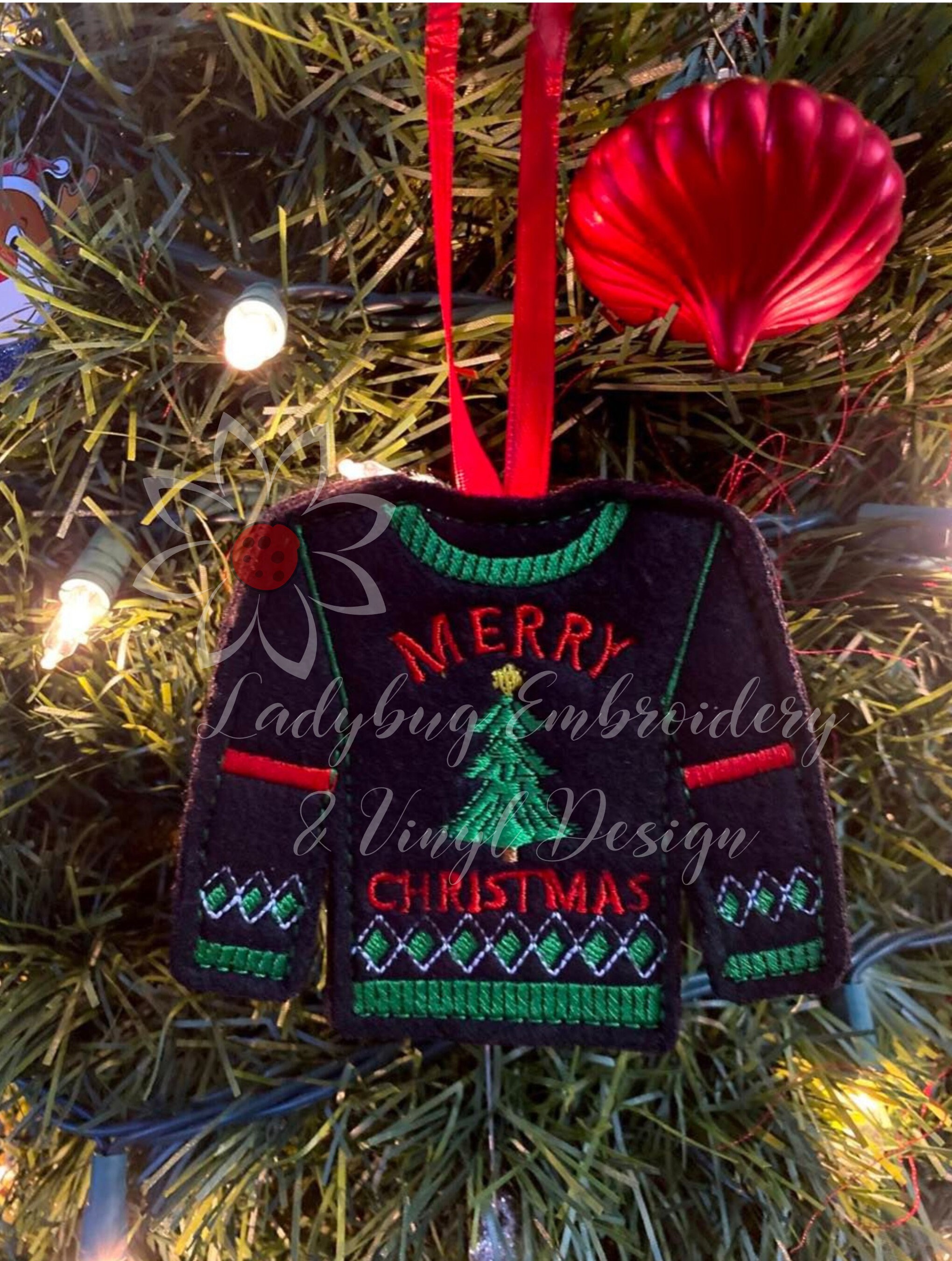 Ugly Sweater Ornament Collection Embroidery Designs - Etsy