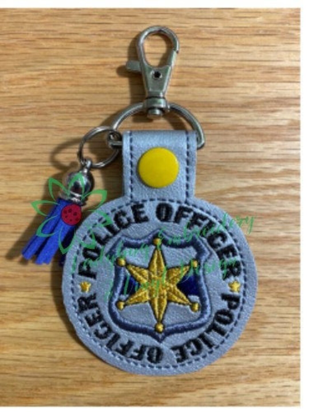 Police Officer Key Fob Embroidery Design - Etsy