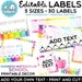 Editable Pastel Rainbow Watercolor Classroom Labels Name - Etsy