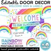 Editable Classroom Calendar Cards for Pocket Chart, Colorful Rainbow ...