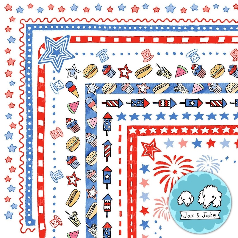 4th of July Clipart - Etsy