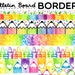 Back to School Rainbow Watercolor Bulletin Board Borders, Printable ...