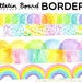 Pastel Rainbow Watercolor Bulletin Board Borders, Classroom Decor for ...