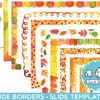BASIC Watercolor SLIDE Border Clipart, Google Slides Templates ...