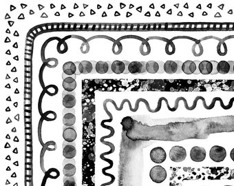 Doodle Digital Borders 2 Digital Frames Clipart 8.5 X 11 - Etsy