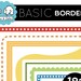 BASIC Borders 182 Simple and Colorful Clip Art Borders | Etsy