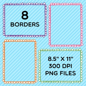 Crayon Cuteness Scallop Borders Clipart, Cute and Colorful Clip Art ...