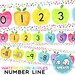Rainbow Watercolor Apple Number Line 40 to 200 Printable - Etsy