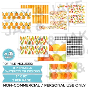 Watercolor Fall Bulletin Board Borders, Printable Fall Classroom Decor ...