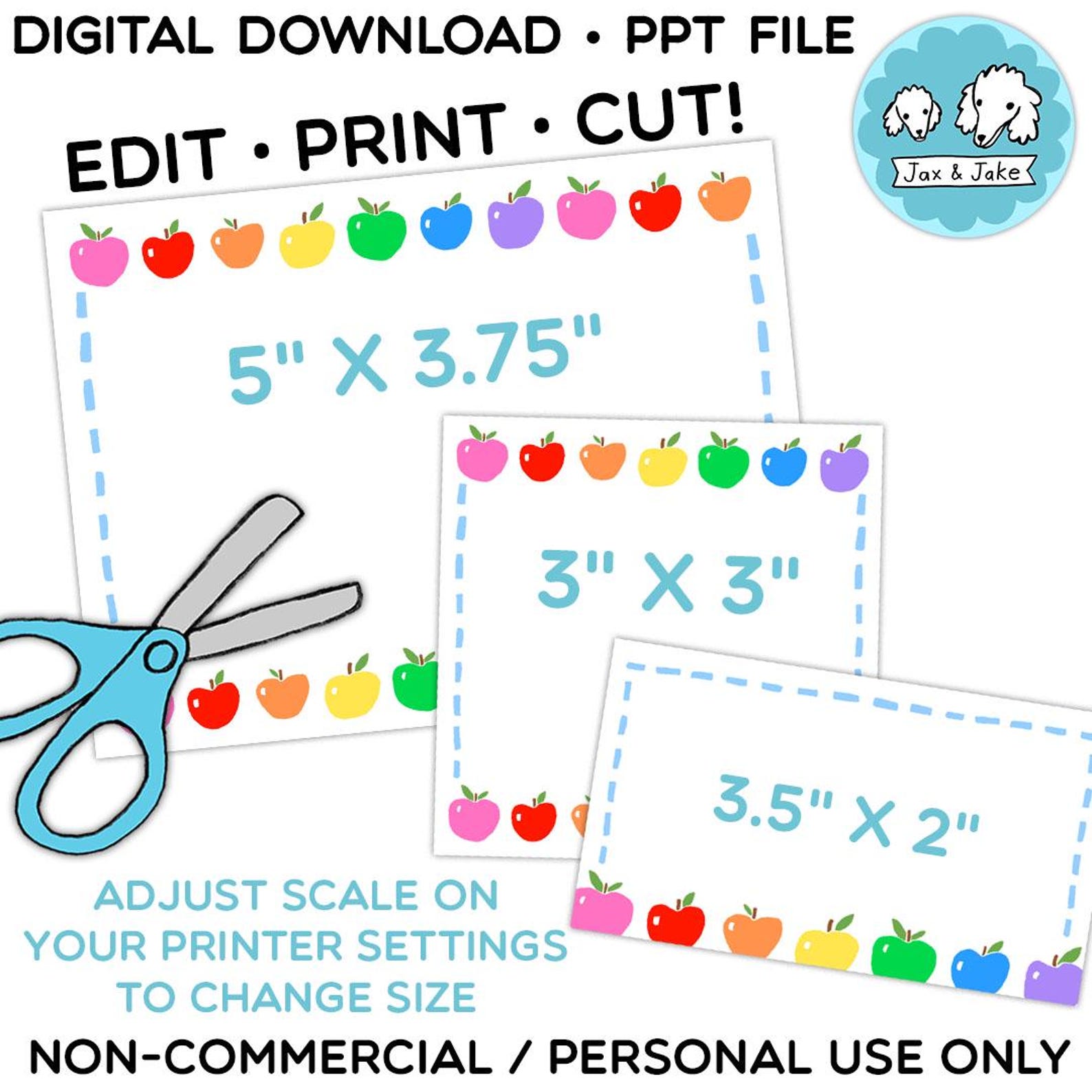 Editable Back to School Name Tags, Supply Labels, Gift Tags for ...