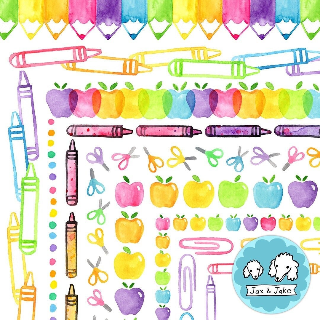 Teacher Apple Border Clipart