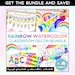 Editable Rainbow Watercolor Birthday Display, Printable Cupcake ...