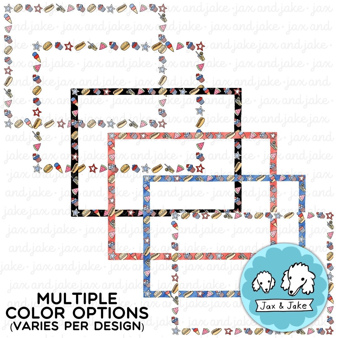 4th of July Clipart Borders - Fourth of July Frames, Fireworks ...