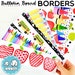 Black and White Watercolor Bulletin Board Borders, Printable Watercolor ...