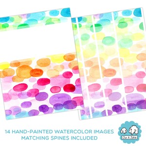 Rainbow Watercolor Editable Binder Covers and Spines, Printable Teacher ...