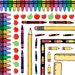 School Clipart Borders, Teacher Clipart, Supplies, Rainbow Apple ...