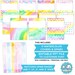 Pastel Rainbow Watercolor Editable Binder Covers and Spines - Etsy