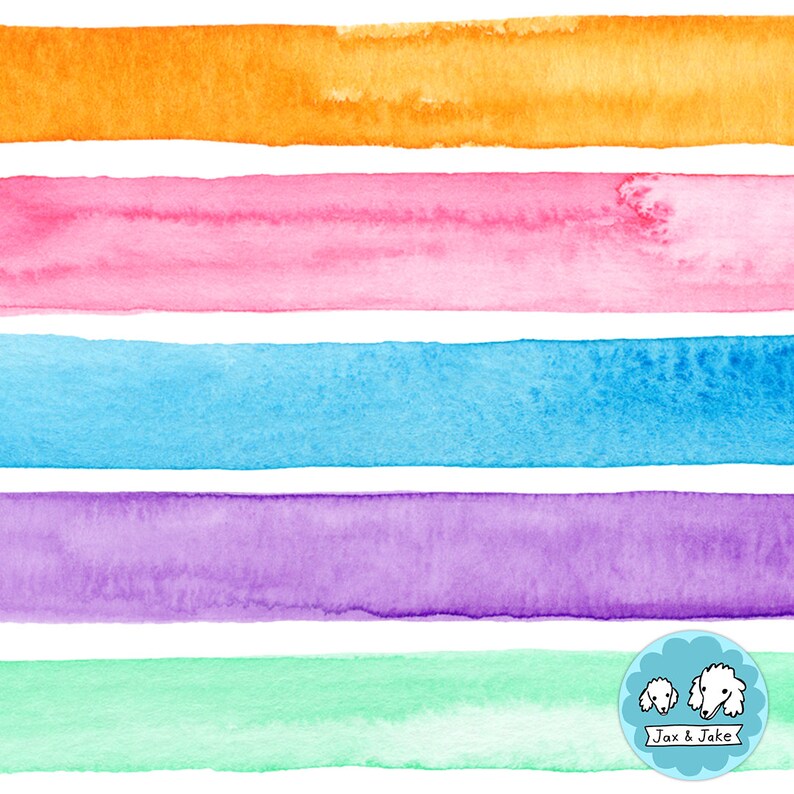 Basic SQUARE Watercolor Border Clipart Hand-painted Watercolour Clip ...