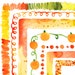 Fall Clipart Watercolor Borders, Thanksgiving Clipart Frames, Pumpkin ...