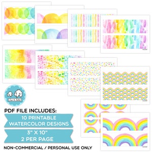 Pastel Rainbow Watercolor Bulletin Board Borders, Classroom Decor for ...