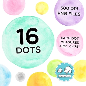 Pastel Watercolor Circle Clipart Round Watercolour Clip Art Shapes for ...