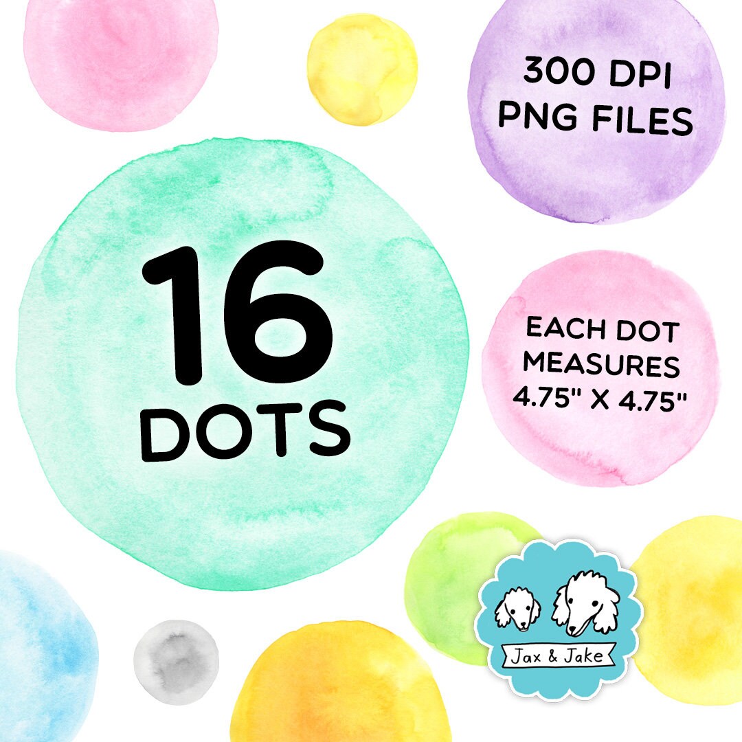 Pastel Watercolor Circle Clipart Round Watercolour Clip Art - Etsy