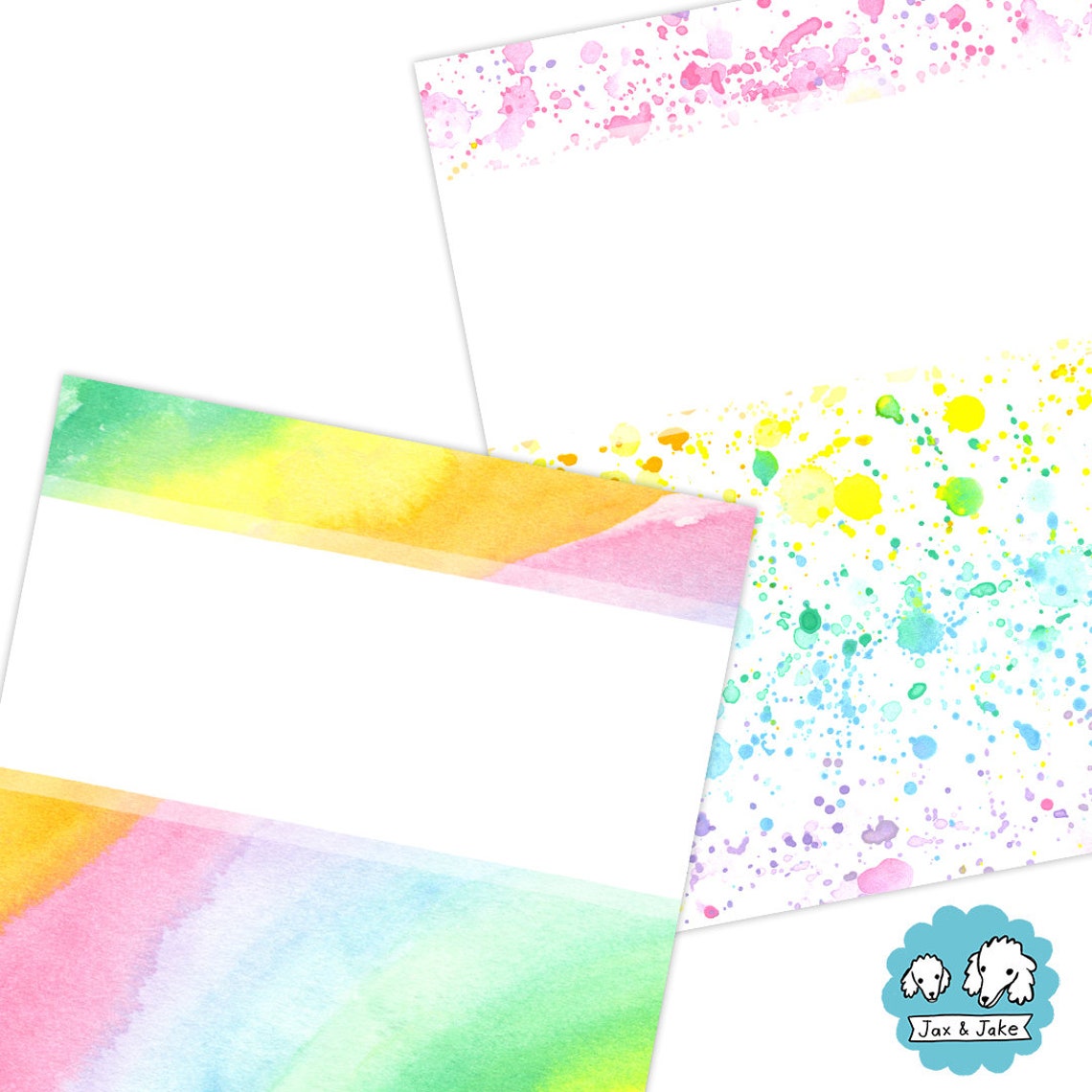 Pastel Rainbow Watercolor Editable Binder Covers and Spines - Etsy