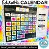 Printable Rainbow Watercolor Bulletin Board Letters and Numbers ...