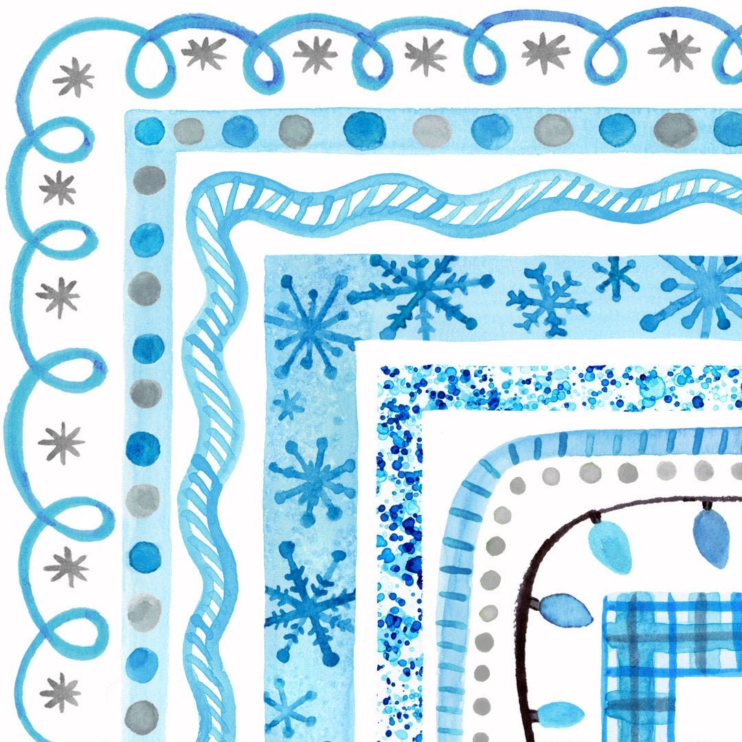 Winter Holiday Clip Art Borders