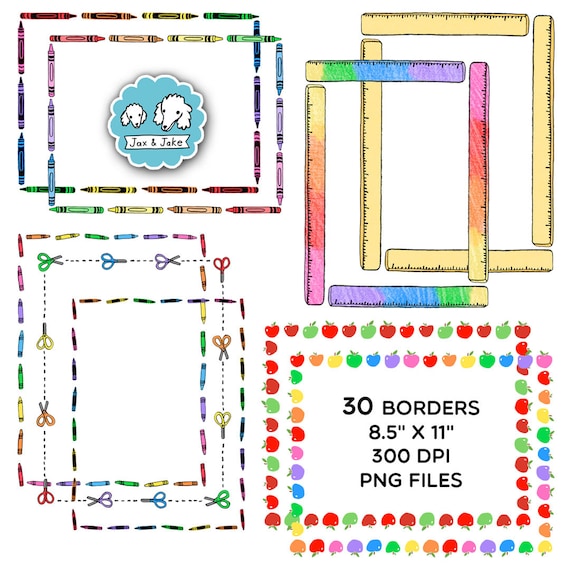 School Clip Art Frames
