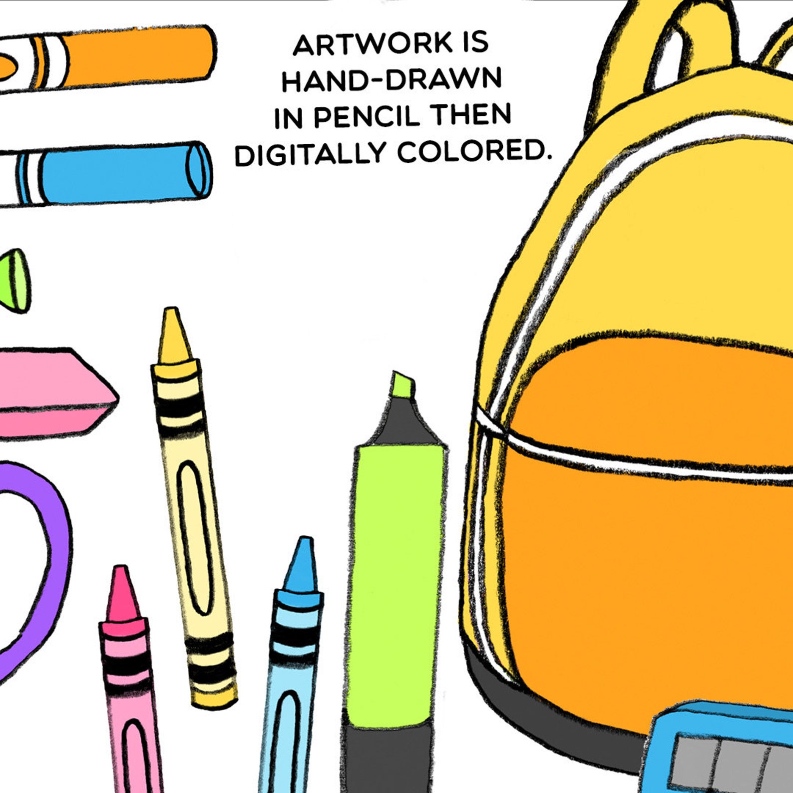 School Clipart, Back to School Supplies Clip Art, Pencil, Crayon ...