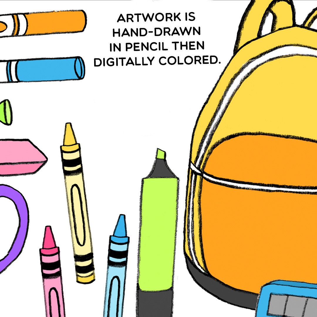 School Clipart Back to School Supplies Clip Art Pencil - Etsy