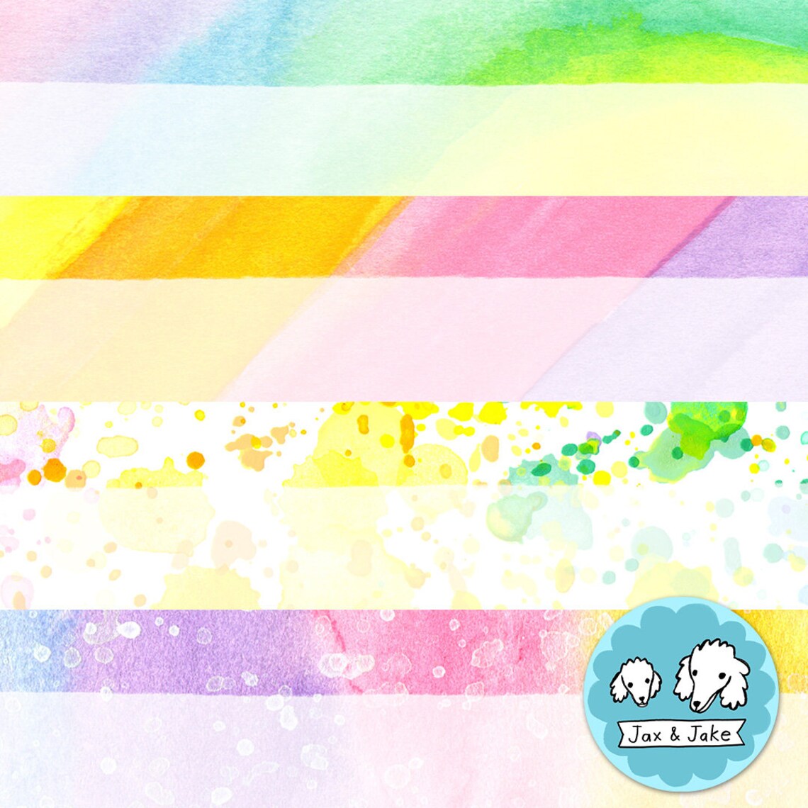 Watercolor Pastel Rainbow SLIDE Borders and Backgrounds - Etsy