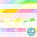 Watercolor Pastel Rainbow SLIDE Borders and Backgrounds Clipart ...