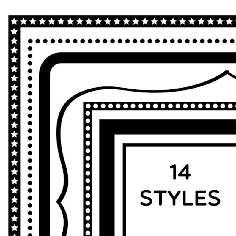 BASIC Borders 182 Simple and Colorful Clip Art Page Borders PNG ...