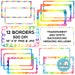 Rainbow Watercolor Border SLIDE Borders Clipart, Editable Google Slides ...