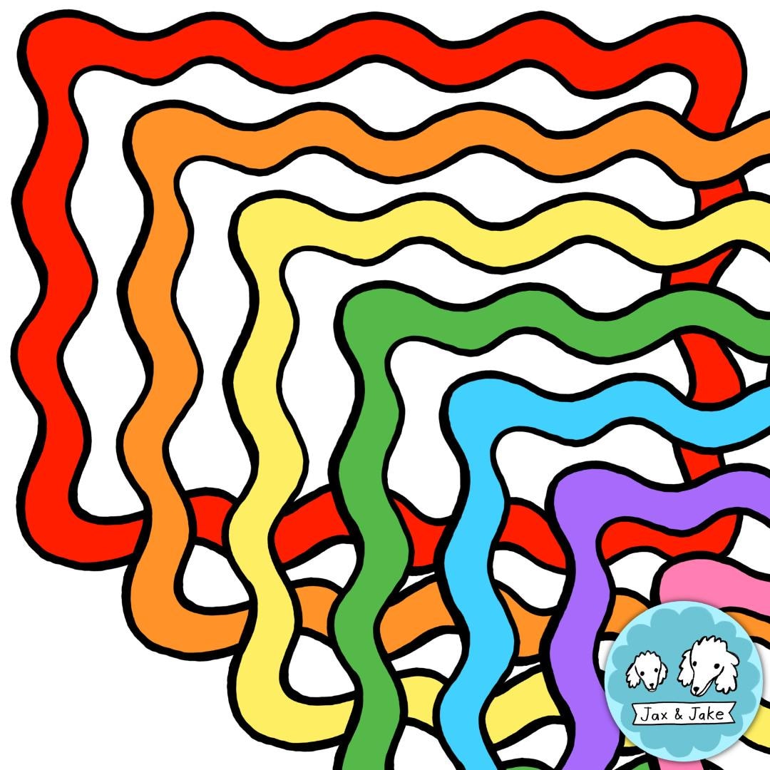Wavy Clipart Page Borders - Chunky Hand Drawn Doodle Thick Clip Art ...
