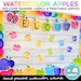 Rainbow Watercolor Back to School Editable Door Decor, Welcome Sign ...