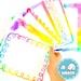 Watercolor Pastel Rainbow Clipart Borders Spring Clip Art for - Etsy