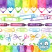 Watercolor Rainbow School Clipart Borders, Teacher Clipart, Back to ...