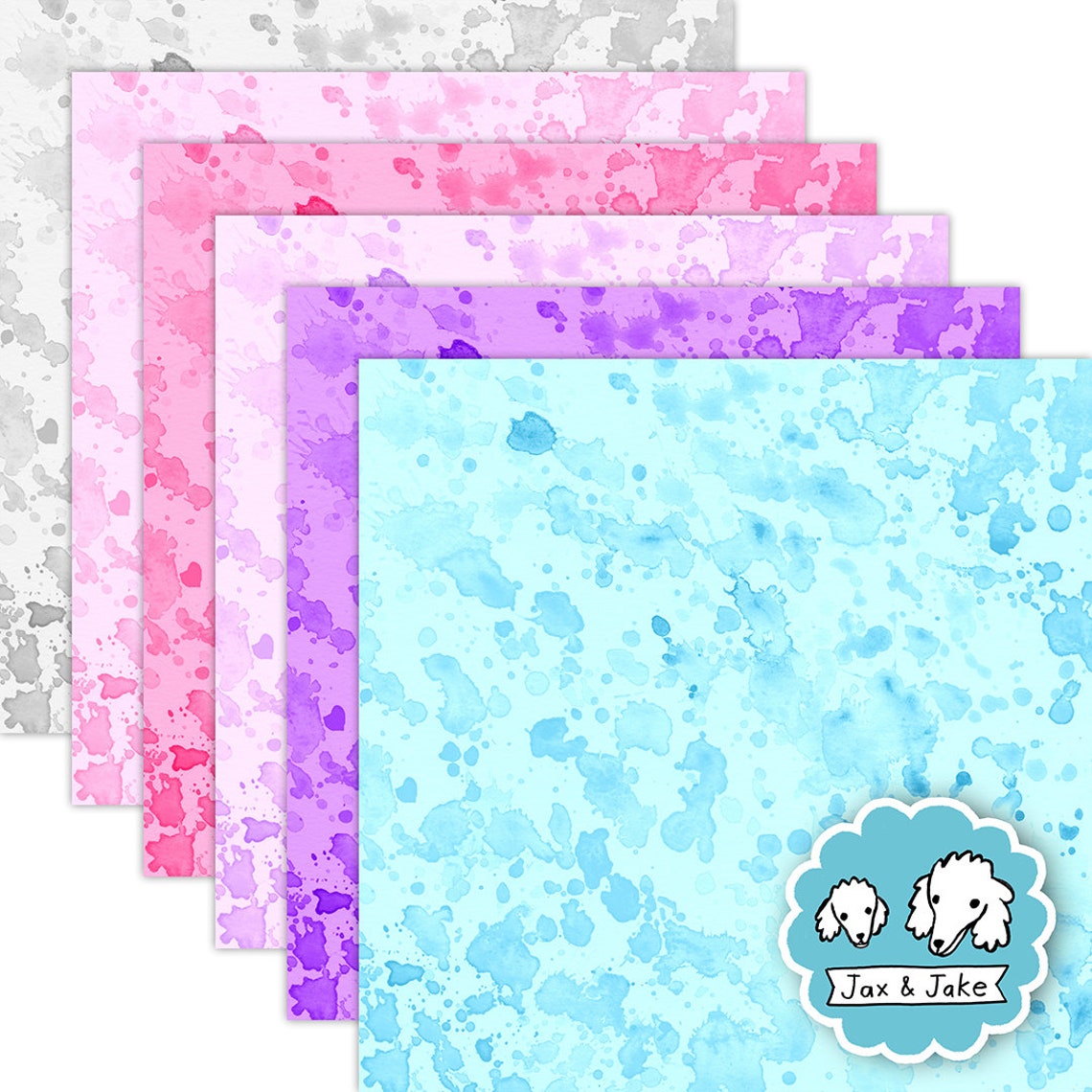 Watercolor Splatter Texture Digital Papers Watercolor - Etsy