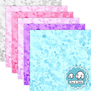 Watercolor Splatter Texture Digital Papers | Watercolor Clipart ...
