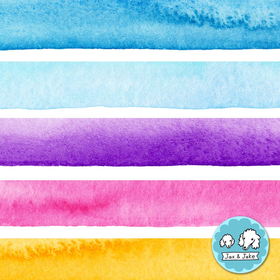 BASIC Watercolor SLIDE Border Clipart, Google Slides Templates ...